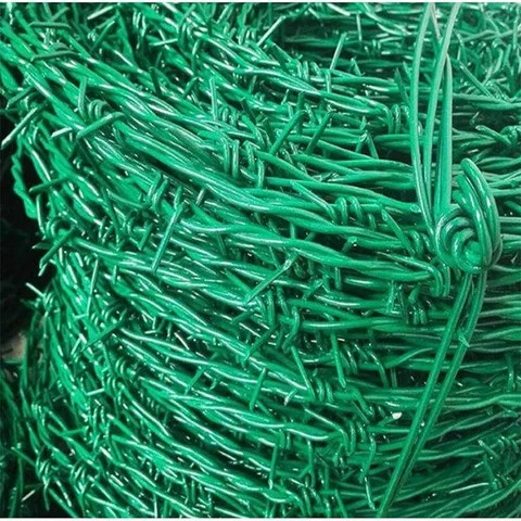 Buy Pvc Coated Barbed Wire Iron Fence Polyvinyl Chloride Coated Barbed ...