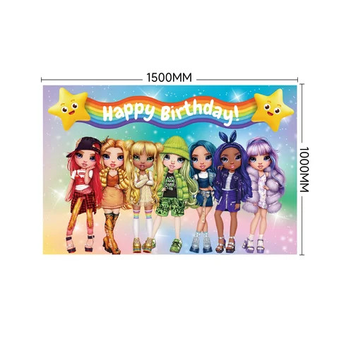 Buy Rainbow High School Theme Birthday Party Decoration Supplies Sets ...