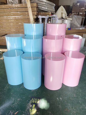 Buy Round Metal Plinths Wedding Backdrop Stand Columns Cylinders Baby ...