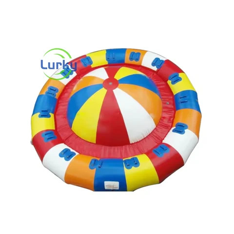 Buy Towable Disco Boat Inflatable Water Park Spinning Rotating Roll 6-8 ...
