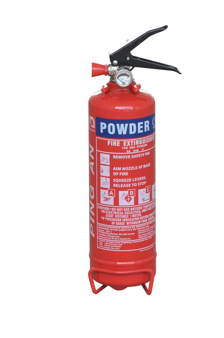 Buy 1 Kg Abc Dry Powder Portable Fire Extinguisher from Yuyao Liangyi ...