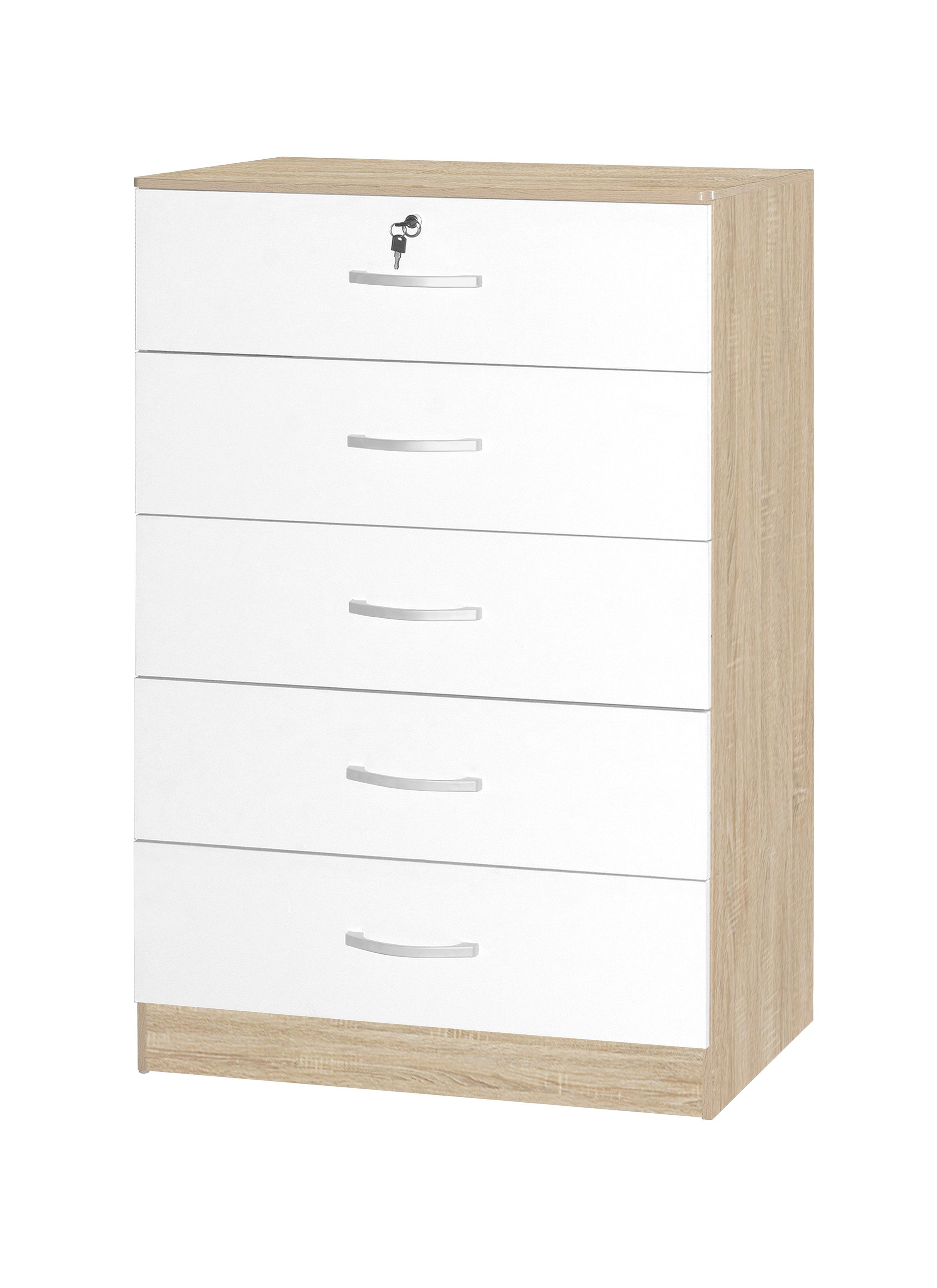 Buy Modern Stable 5 Chest Drawers With Drawer Slide from Super Star ...