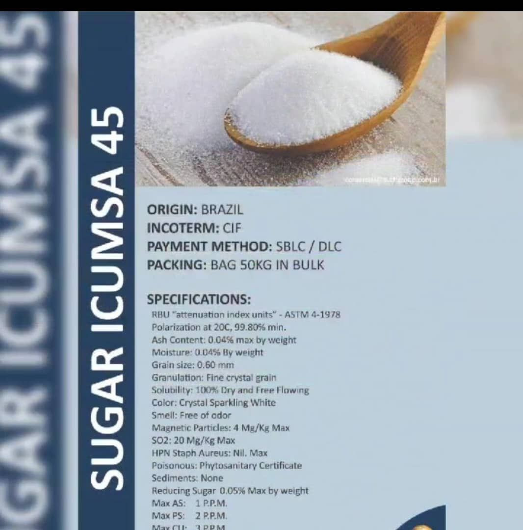 Buy Sugar Icumsa 45 from ALFA DYNAMIC, USA | Tradewheel.com