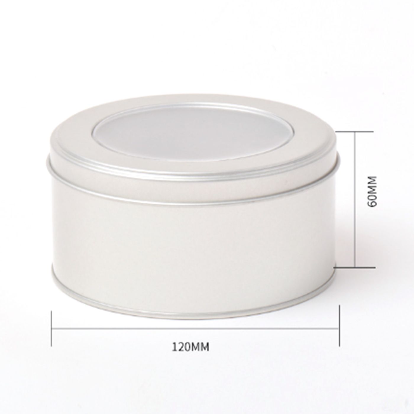 Buy Round Metal Tins Canister With Window Top Lid from Suzhou Hengshuo ...