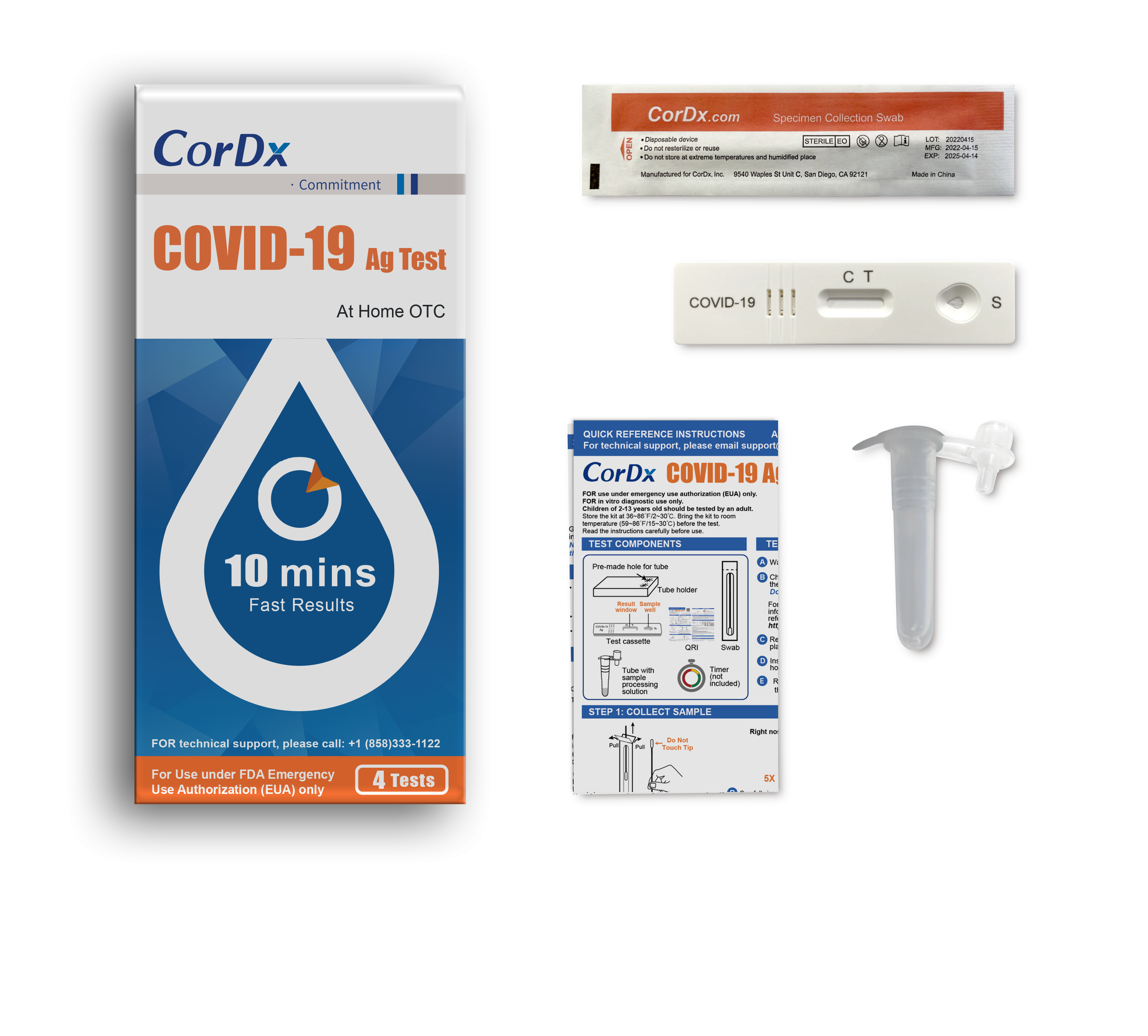 Buy Fda Approved Cordx Covid-19 Ag Antigen Test Kit At Home Otc from ...