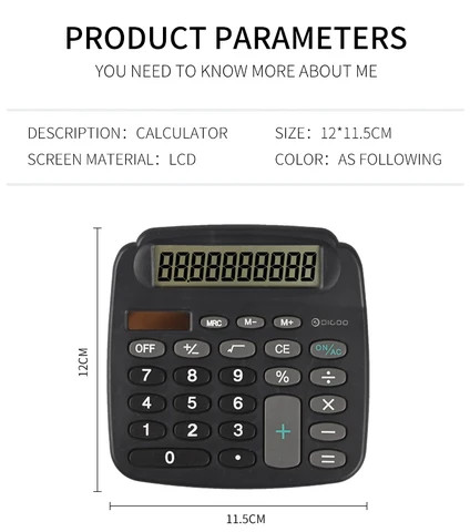 Buy 10 Digit Double Power Office Special Cheap Dual Power Solar Custom ...