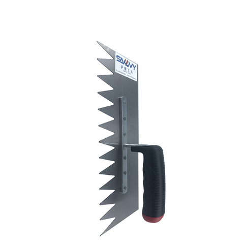 Buy 12 Inch Square Lightweight Long Triangle Notch Plastering Trowel ...