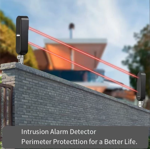 Buy 2 Beams150m Dc 12-24v Integrated Bracket Digital Infrared Detector ...