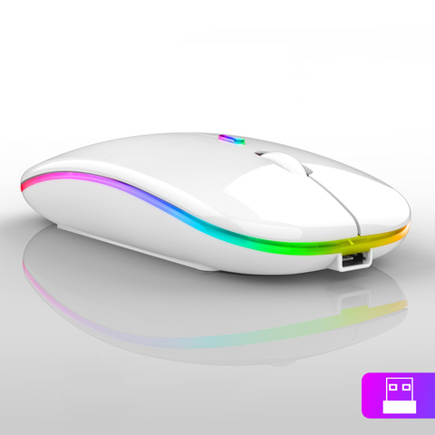 Buy 2.4g Optical Led Thin Slim Mouse Computer Wireless Rechargeable ...