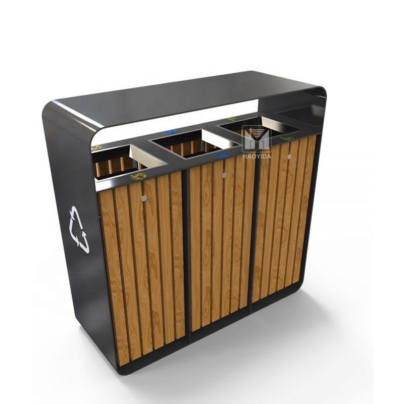 Buy 3 In 1 Trash Bin American Large Garbage Dust Bin Outdoor Trash Can ...