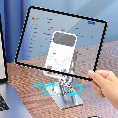 Buy Aluminum Alloy Adjustable Any Angle Folding Mobile Tablet Desktop ...