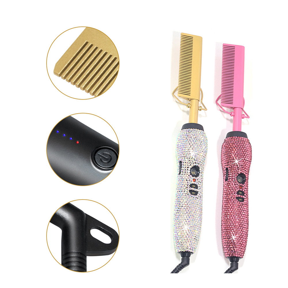 Buy Amazon Wish Hot Afro African Hair Straight High Heat Press Comb ...