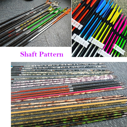 Buy Archery Hunting Bow Arrow Carbon Shaft Spine 250-1300 Compound ...
