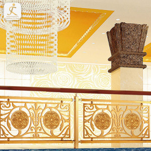 Buy Custom Chinese Style Villa Inox Brass Color Balcony Railing ...