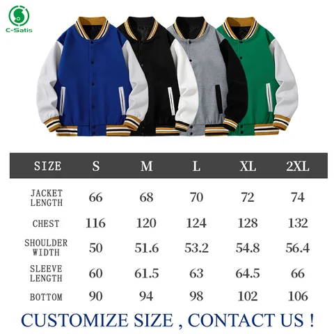 Buy Custom Mens Varsity Jacket Mens Long Sleeve Jacket Casual Baseball ...