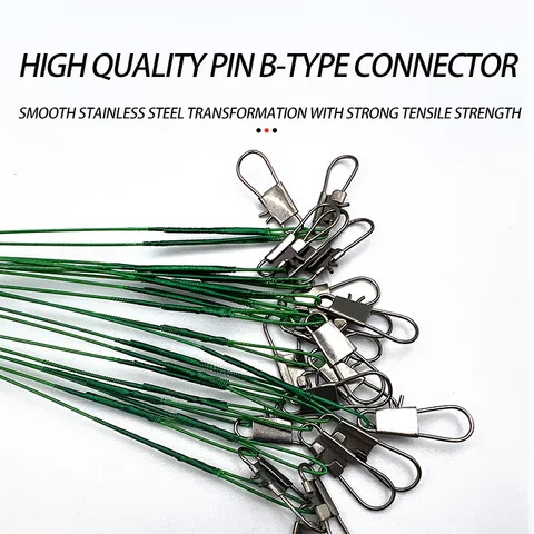 Buy Fishing Leaders Line Stainless Steel Fishing Wire With Swivels Snap ...