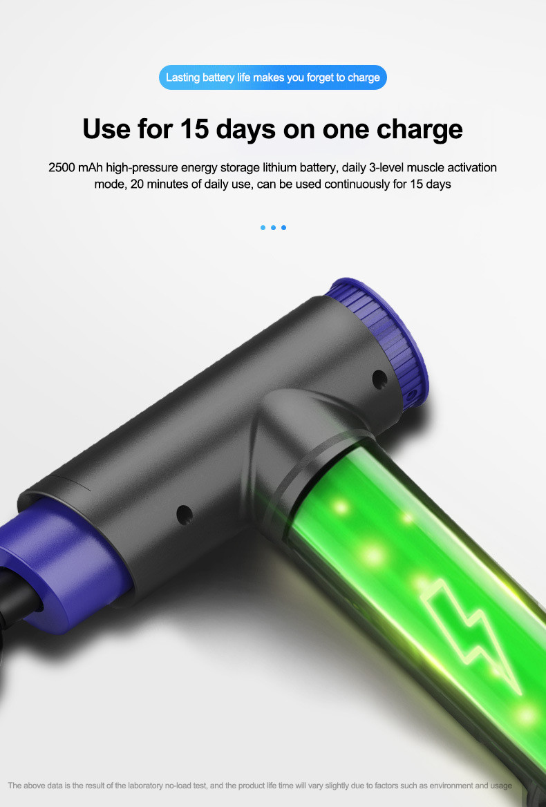 Buy Handheld Cordless Deep Tissue Fascia Gun Machine Vibration Therapy ...