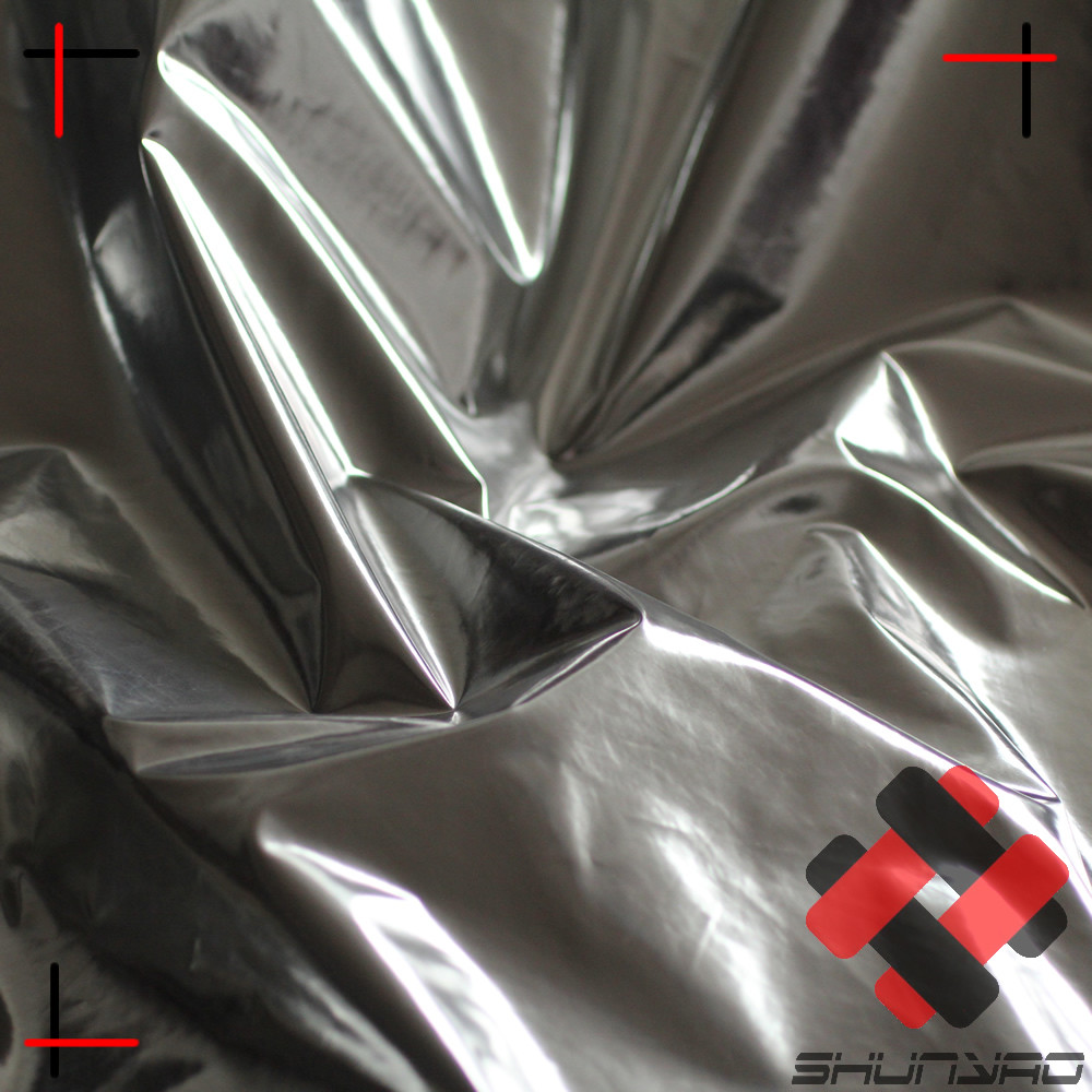 Buy High Reflective Pu Coating Polyester Silver Foil Mirror Fabric from ...