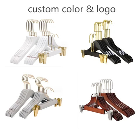 Buy Jinsheng Custom Logo Luxury Clothing Hanger Non Slip With Gold Clip ...