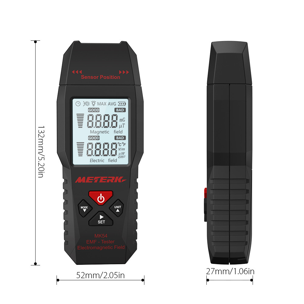 Buy Meterk Mk54 Emf Tester Handheld Mini Digital Lcd Emf Detector ...