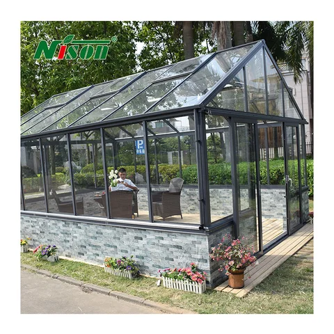 Buy Movable Sunroom Foldable Standalone Glass House Winter Conservatory ...