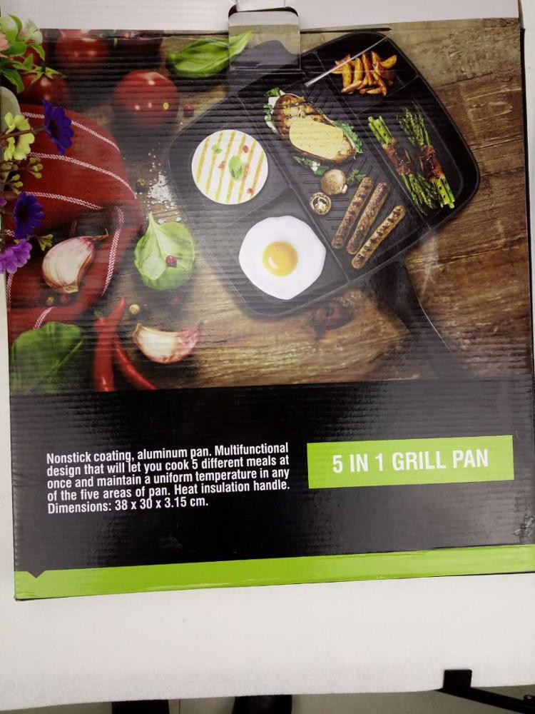 Buy Multi Section Divided Frying Pan 5 In 1 Non Stick Aluminum Magic ...