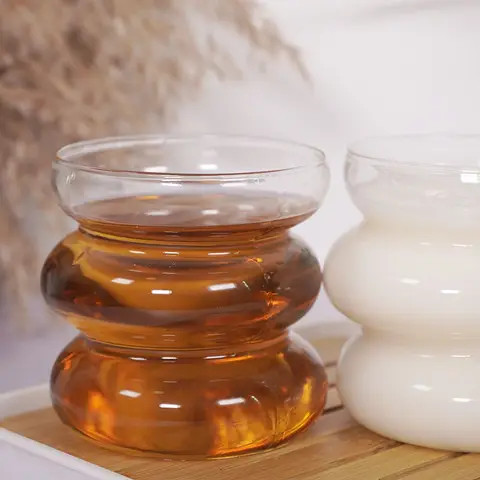 Buy New Design Single Wall Glass Cup With Handle Caterpillar Single ...