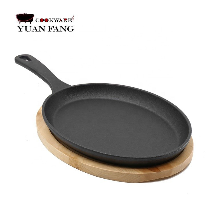 Buy Oval Mexican Style Pre-seasoned Fajita Pan Fierro Tortilla Griddle ...