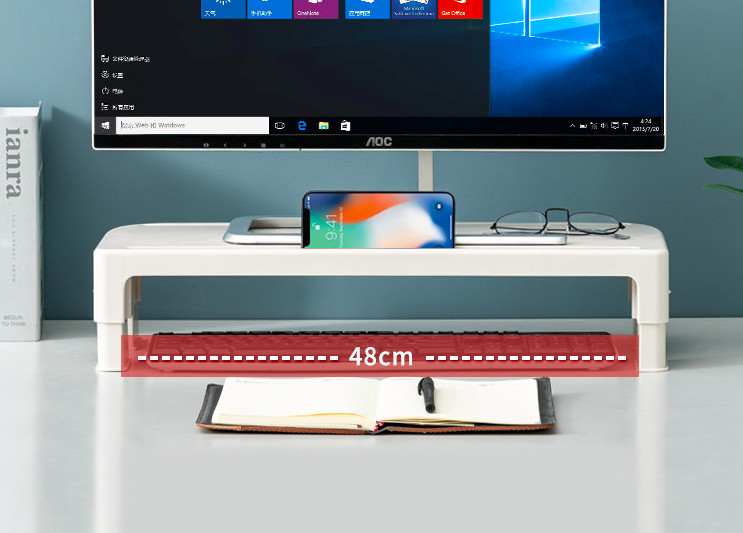 Buy Pp Monitor Stand Riser Storage Desk Organizer For Pc Laptop ...