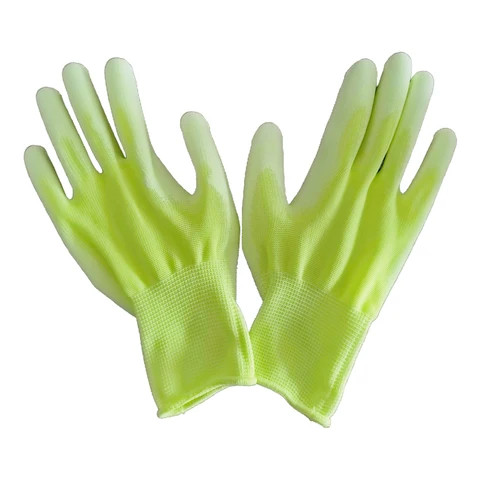 Buy Pu Palm Coated Nylon Safety Working Glove Abrasion Resistant Gloves ...