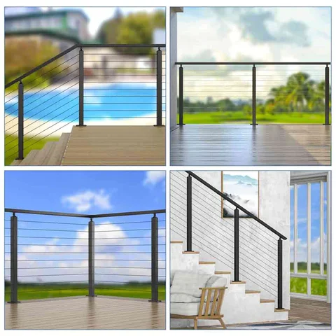 Buy Reilbu Top-ranked Wire Rope Stainless Railing Outdoor Porch Fencing ...