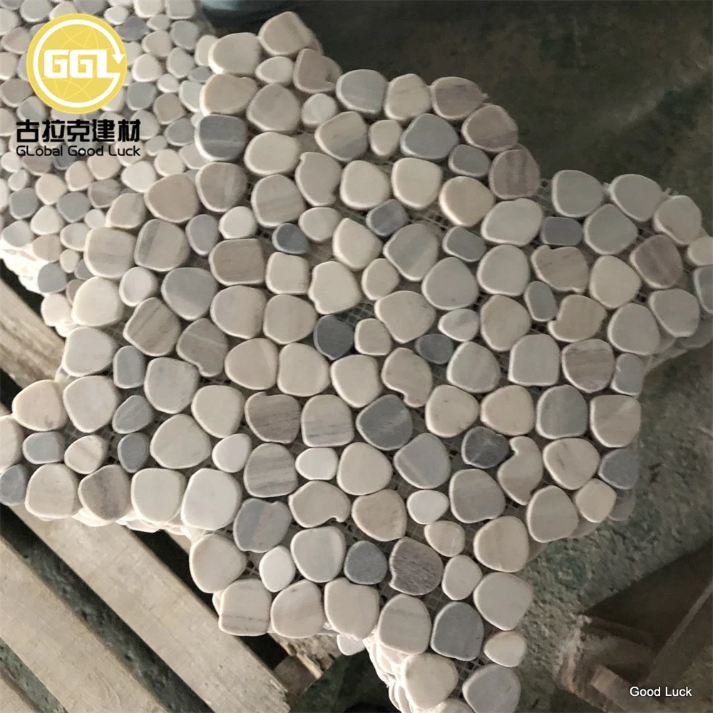 Buy River Rocks Pebble Stone Mosaic Tile Tumbled For Kitchen Backsplash ...