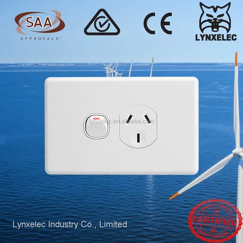 Buy Slimline Double Powerpoint 250v 10a Power Socket Outlet from Ningbo ...