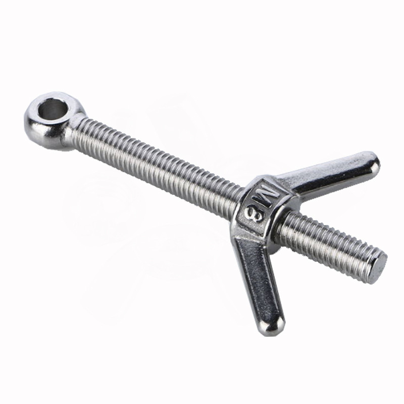 Buy Stainless Steel Swivel Eye Bolt With Wing Nut 304 Stainless Steel ...