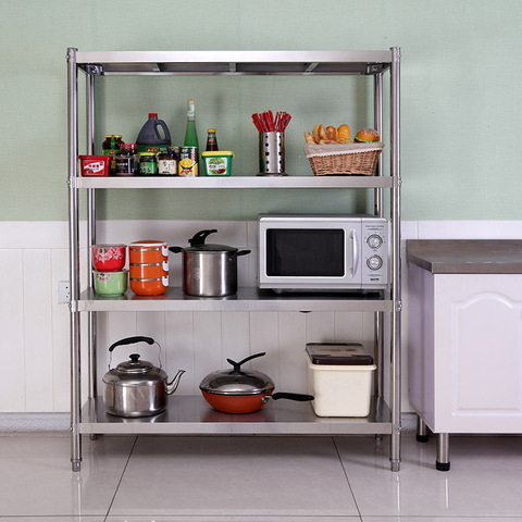 Buy Stainless Steel Warehouse Rack Kitchen Metal Storage Shelf from ...