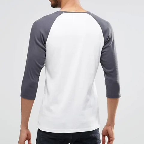 Buy Top Quality Men Custom Plain Two Color T Shirt Regular Fit Raglan 3 ...