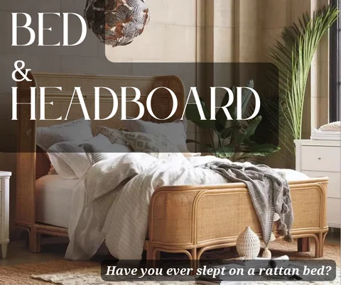 Buy Wholesale Hot Model Natural Rattan Headboard Headbed Handmade For ...