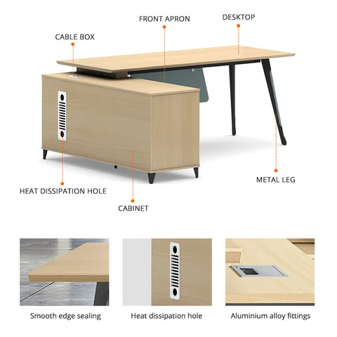 Buy Workstation Office Table L Shape Boss Chairman Office Executive ...