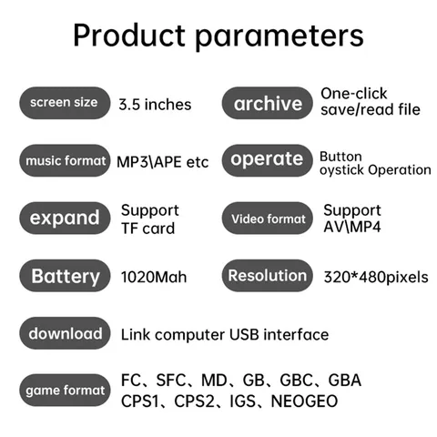 Buy X60 3.5 Handheld Game Player Portable Retro Video Game Console ...