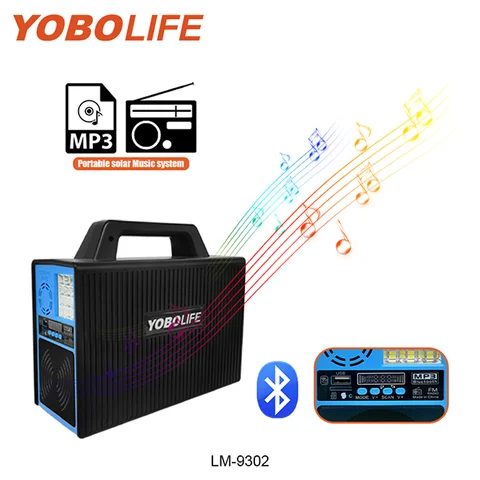 Buy Yobolife 300w Portable Mini Solar System Bluetooth Mp3 220v Ac Charge Solar Station 240wh ...