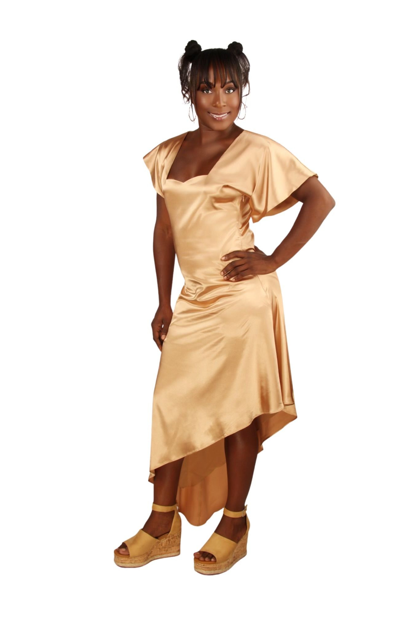 Buy Light Tan Step-in Dress from Nicole-Tayan Luxury Dress Co., USA ...