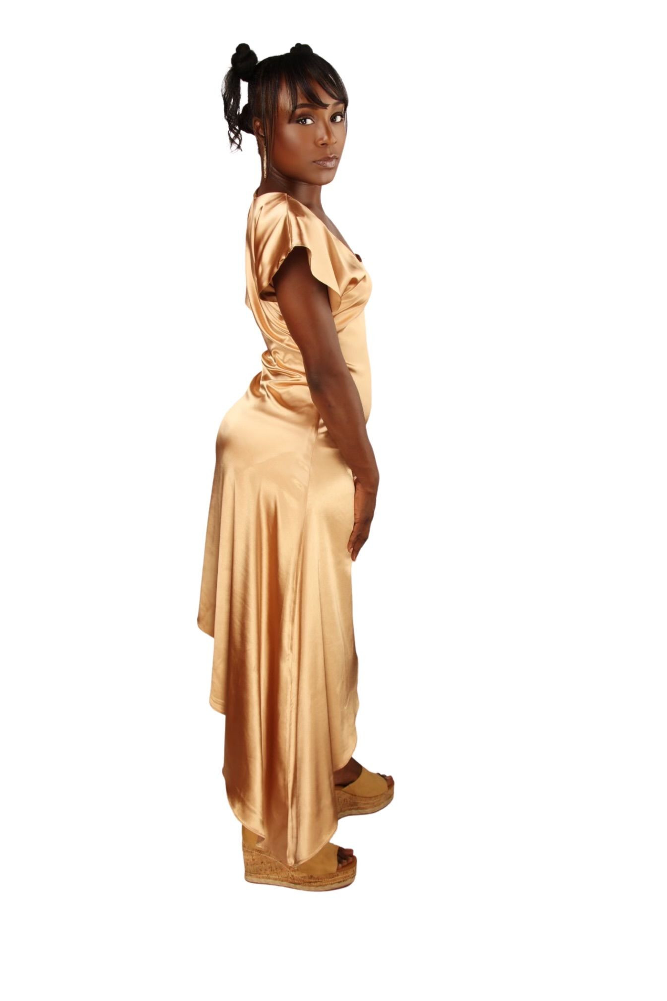 Buy Light Tan Step-in Dress from Nicole-Tayan Luxury Dress Co., USA ...