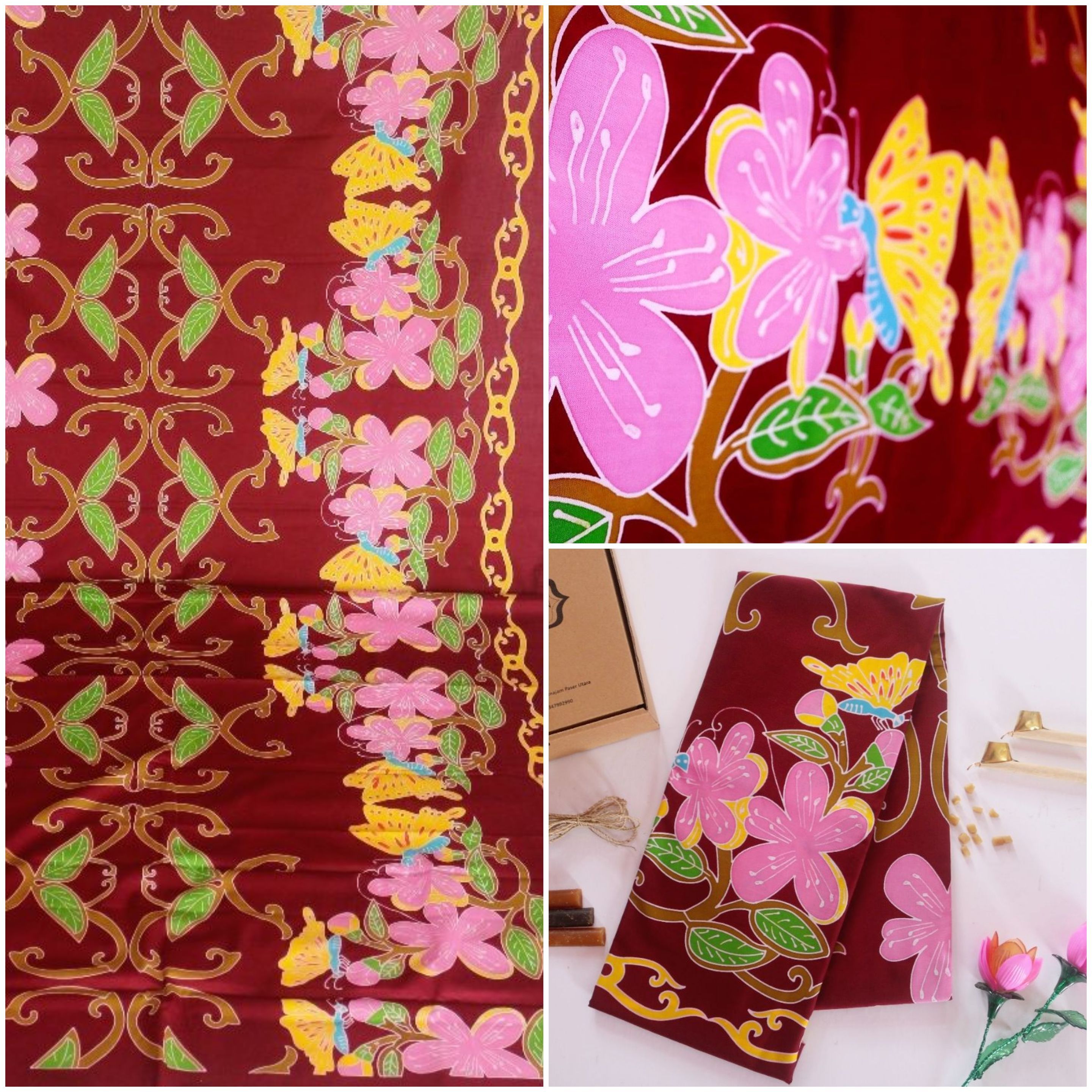 Buy Fabric Hand Made Batik Origin Borneo - East Kalimantan Indonesia ...