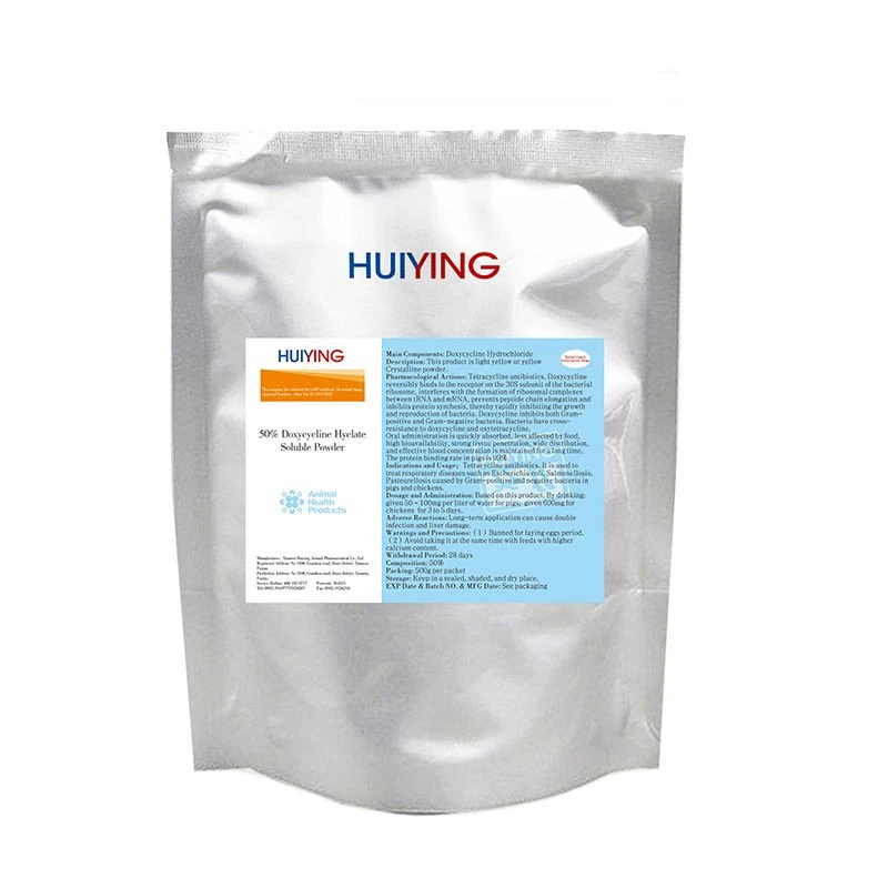 Buy Huiying Gmp Factory 50% Doxycycline Hyclate Soluble Powder Poultry ...