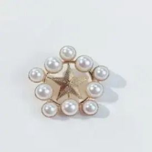 Buy Women Luxury Double Cc Designer Crystal Brooches Pins Korean Pearl ...
