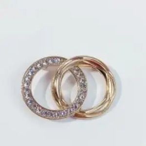 Buy Women Luxury Double Cc Designer Crystal Brooches Pins Korean Pearl ...