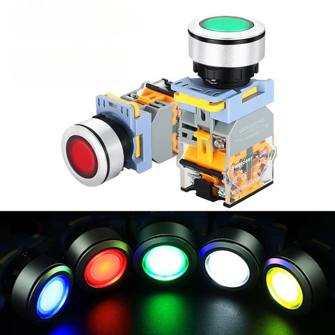 Buy 10a Led Flat Waterproof Self-reset Self- Locking Emergency Smart ...