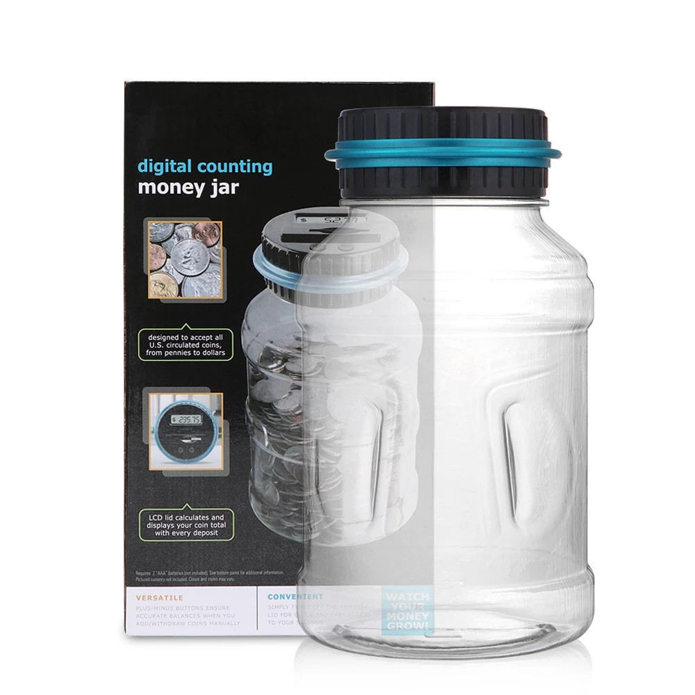 Buy 1.5l Piggy Bank Counter Coin Electronic Digital Lcd Counting Coin ...