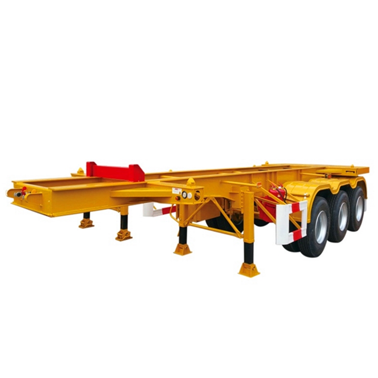 Buy 2/3 Axles 20ft 40ft Shipping Container Transport Skeleton Container Chassis Semi Truck ...