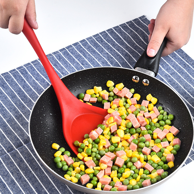 Buy 3 Pc Spatula Set Round Tail Handle Heat-resistant Non-stick ...